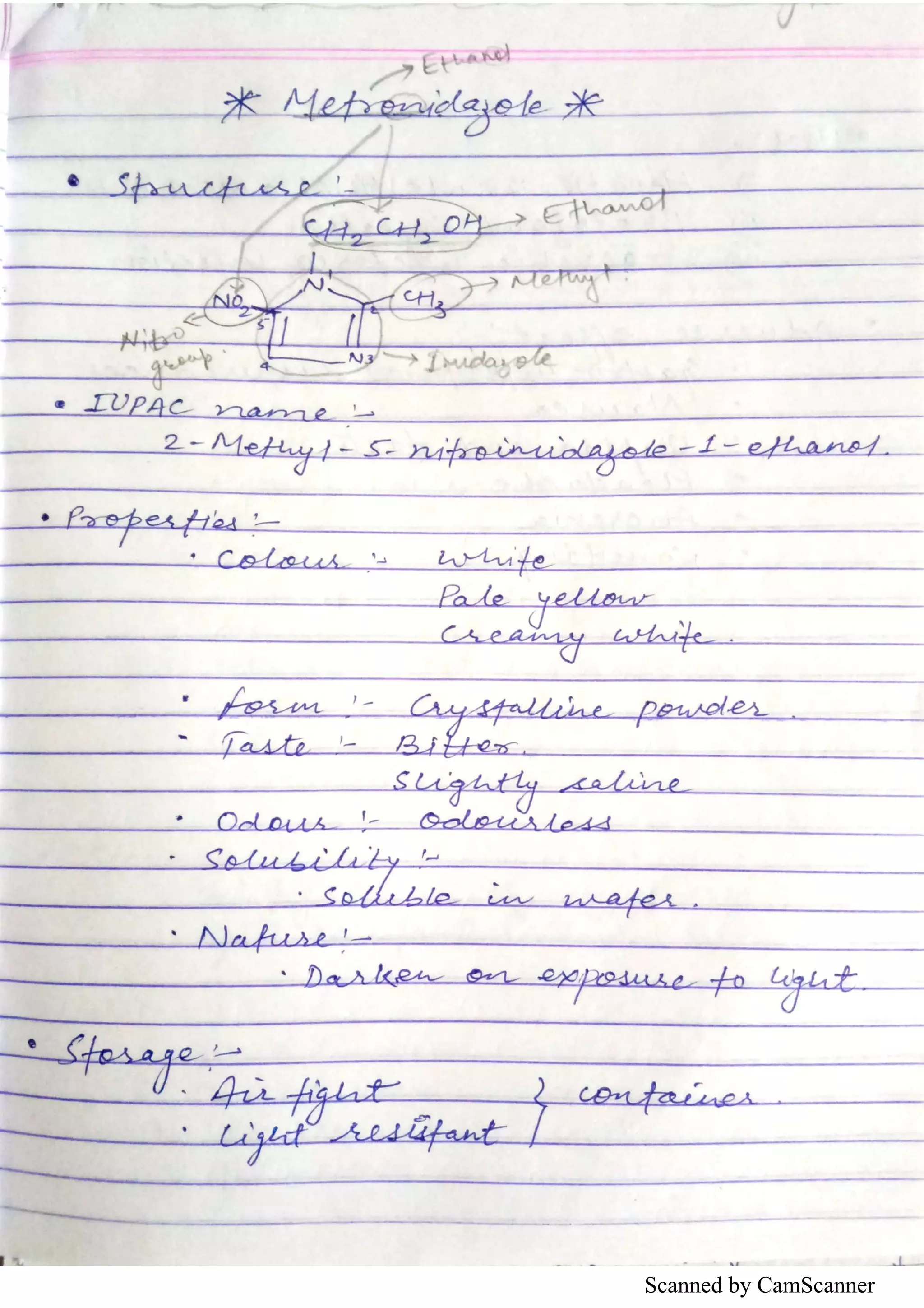 Antiamoebic drug notes by Guideline Pharmacy Classes (Written by Hritik ...
