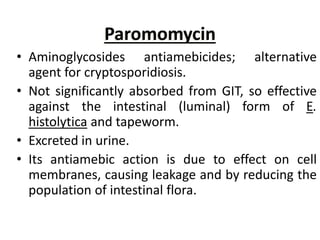 Antiamoebic drugs | PDF