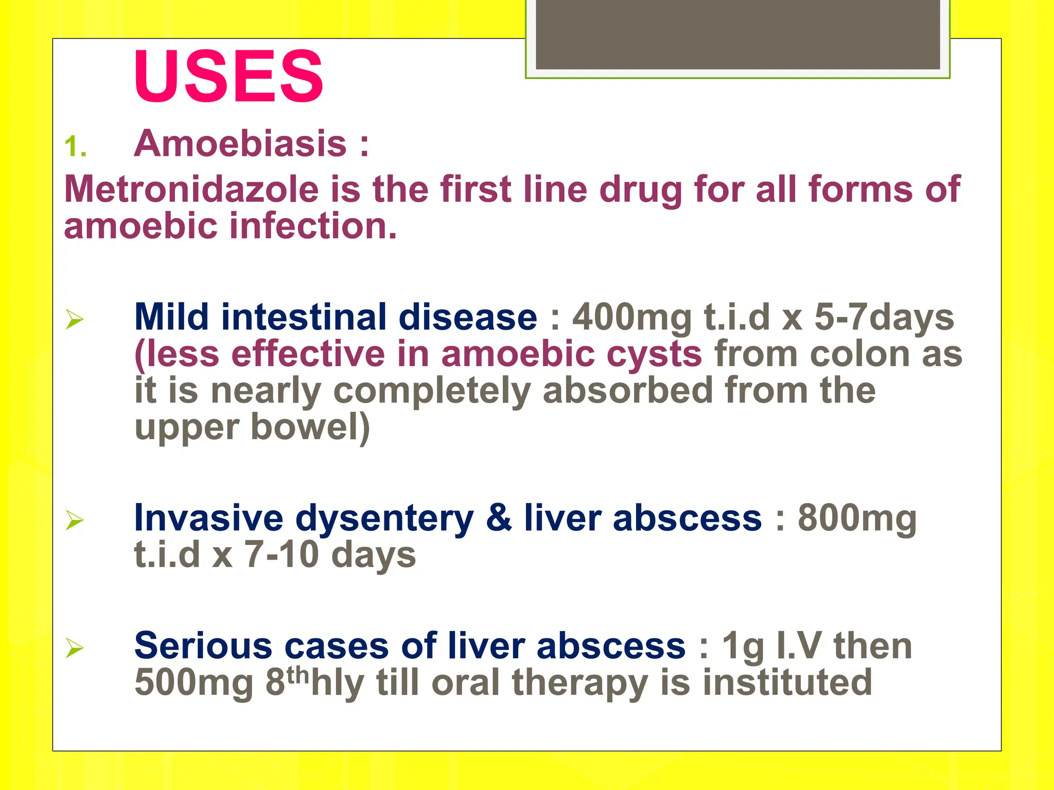 ANTI AMOEBIC DRUGS ( drugs against amoebic action) | PPT
