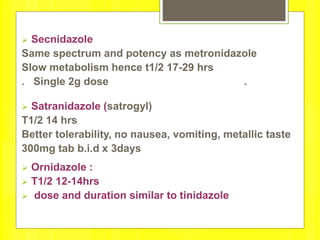 ANTI AMOEBIC DRUGS ( drugs against amoebic action) | PPT