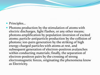 Antiamtter power generation | PPTX | Physics | Science