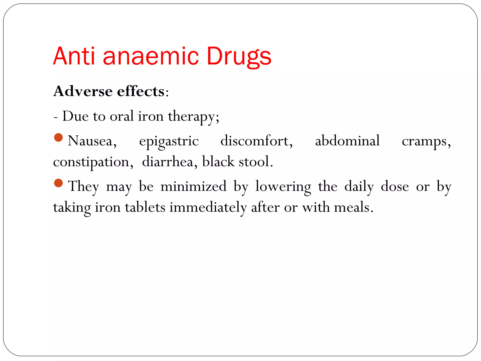 Anti anaemic drugs (1) | PPT