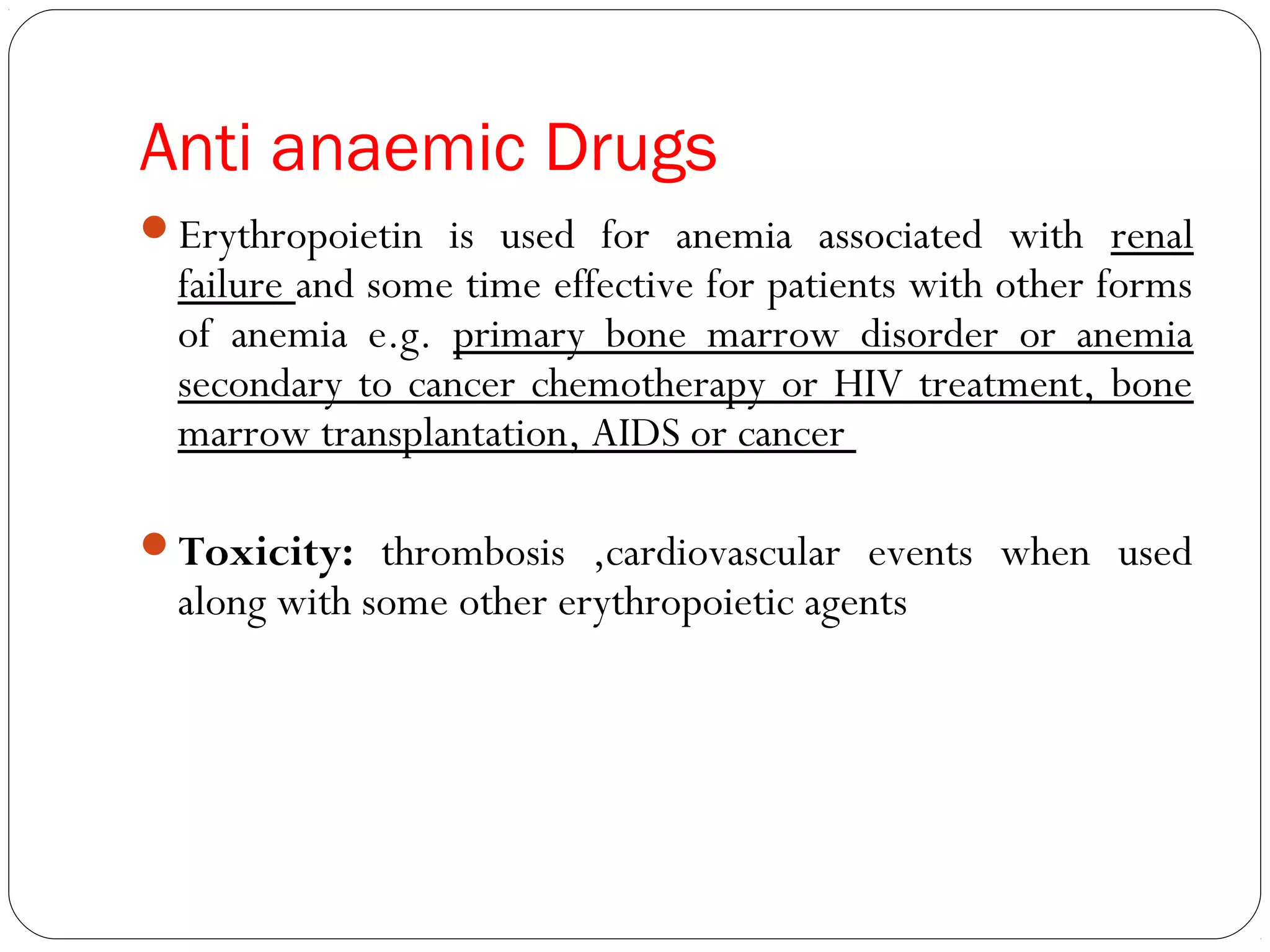 Anti anaemic drugs (1) | PPT