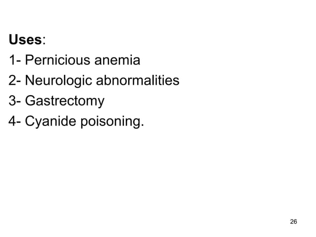 Anti anaemic drugs (1) | PPT | Blood Disorders | Diseases and Conditions