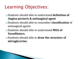 Antiangina part 1 | PPTX | Heart and Cardiovascular Diseases | Diseases ...