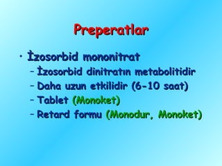 Antianginal ilaçlar (fazlası için www.tipfakultesi.org ) | PPT