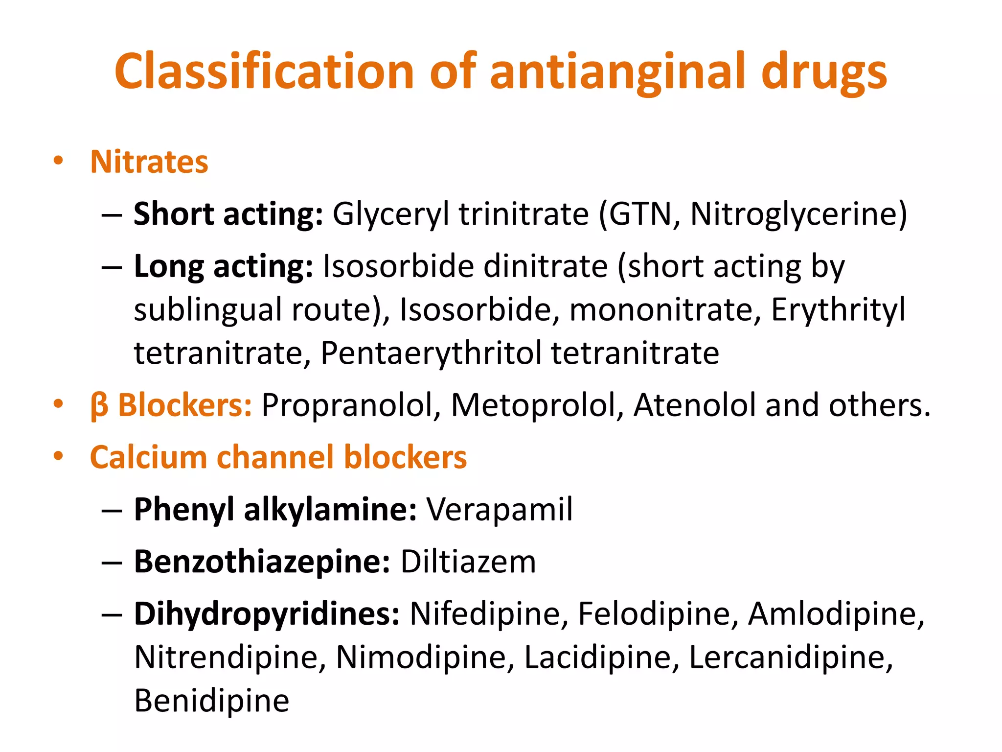 Antianginal Drugs | PPTX