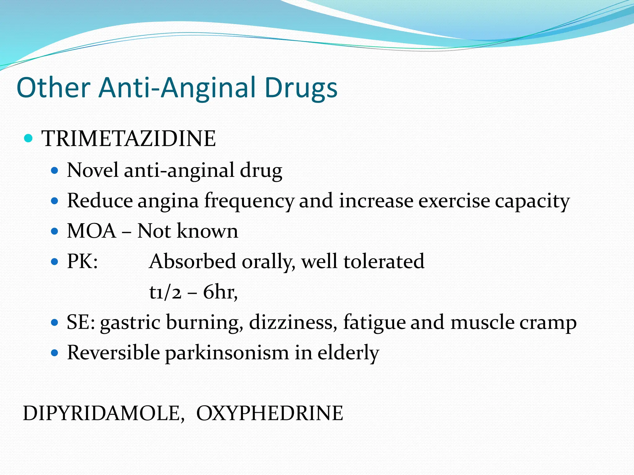 Antianginal ppt brief description and information | PPTX