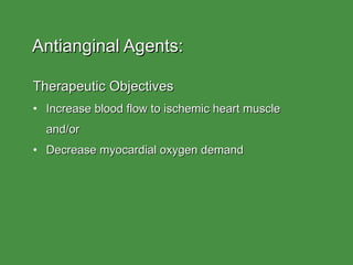Antianginal agents | PPT