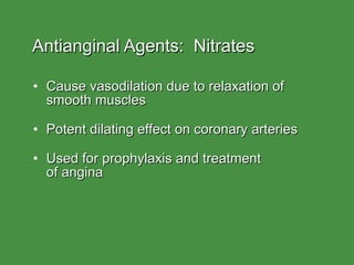 Antianginal agents | PPT