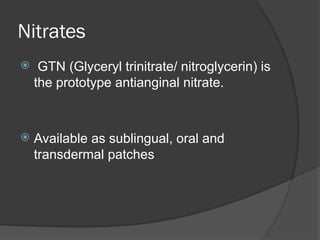antianginal CHF antihyperlipidemic drugs.pptx