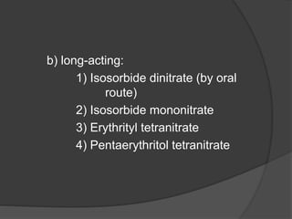 Antianginal drugs | PPTX
