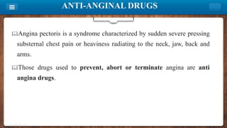 Antianginal drugs | PPT