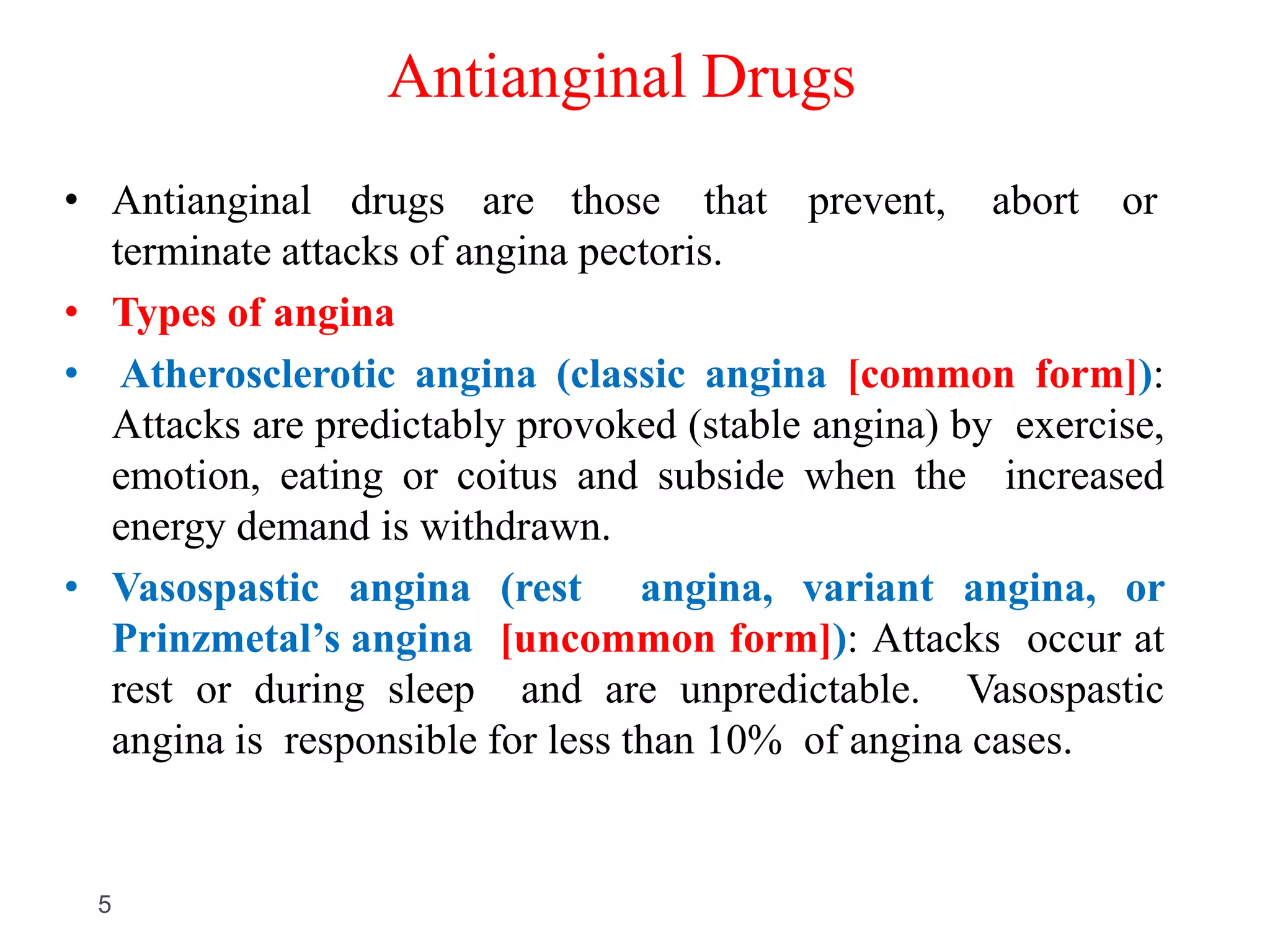 Antianginal drugs | PPT