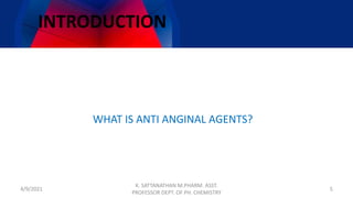 Anti anginal drugs | PPTX