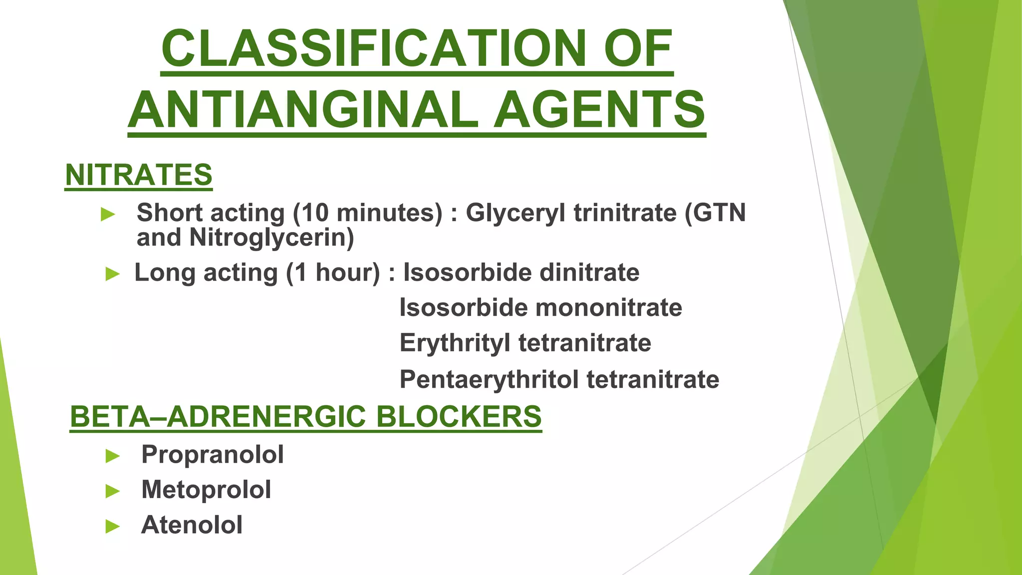Antianginal drugs | PPTX