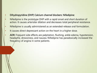 anti anginal drugs and side affect and Symptoms | PPT
