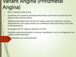 anti anginal drugs and side affect and Symptoms | PPT