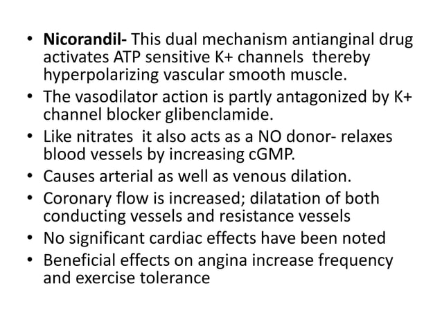Antianginal Drugs Pharmacology 5th sem B.Pharm.pptx | Heart and ...