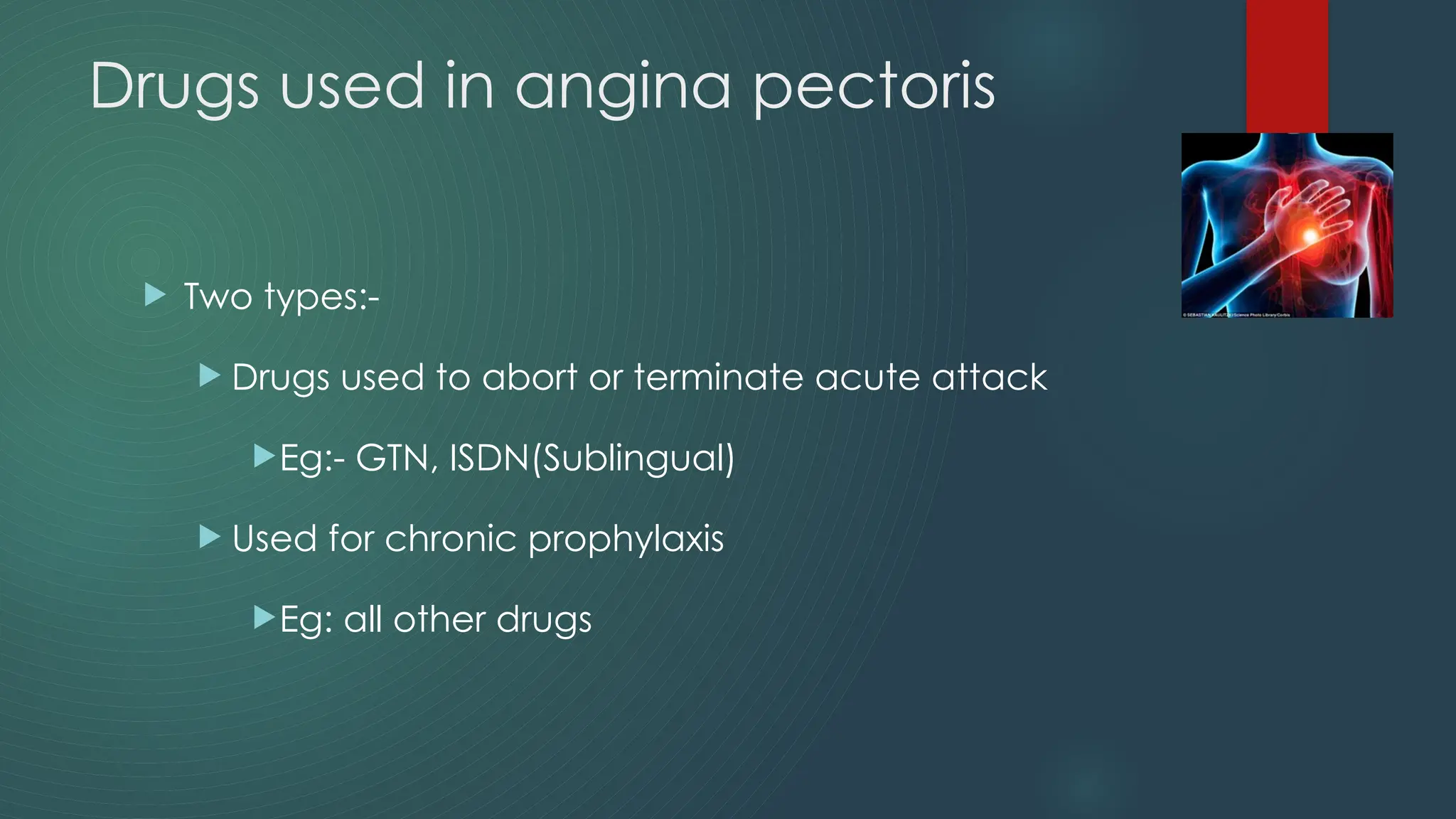 Pharmacology: Drugs used in Angina pectoris | PPTX | Heart and ...