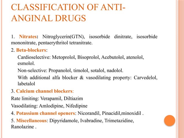 Antianginal drugs...................pptx
