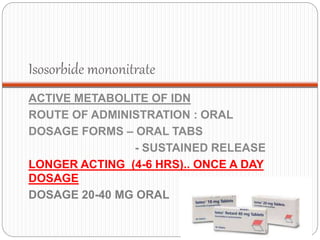 Anti anginal drugs ppt by Dr Sharvani Pai (intern at Goa Medical ...