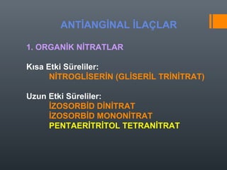 Antianginal ilaçlar(fazlası için www.tipfakultesi.org) | PPT