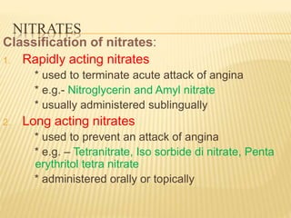 Antianginals - pharmacology | PPTX