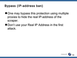 Anti (anti crawling) techniques | PPT
