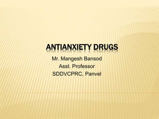 Antianxiety agents | PPTX
