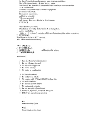 Anti anxiety drugs | DOC