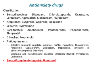 Antianxiety drugs | PPTX