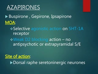 Anti-anxiety drugs | PPTX