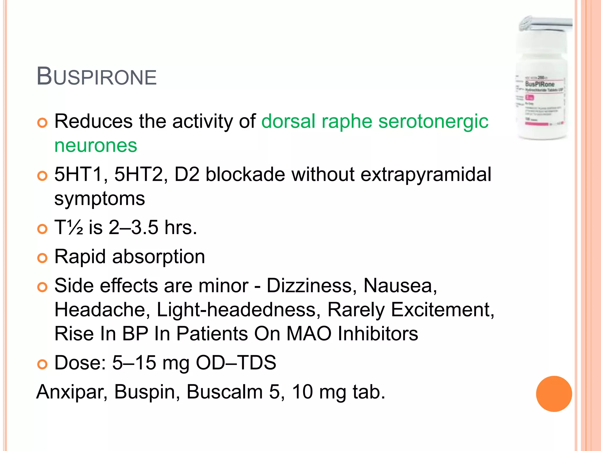 Antianxiety drugs pharmacology | PPTX