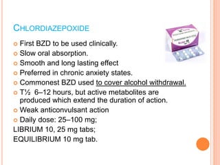 Antianxiety drugs pharmacology | PPTX