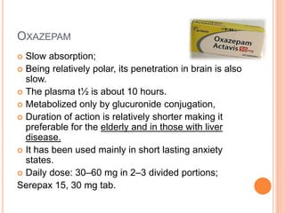 Antianxiety drugs pharmacology | PPTX