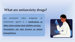 ANTIANXIETY DRUGS. for pharmacology or MHN pptx | PPTX