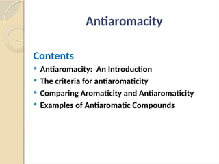 Anti aromacity.......................... | PPT