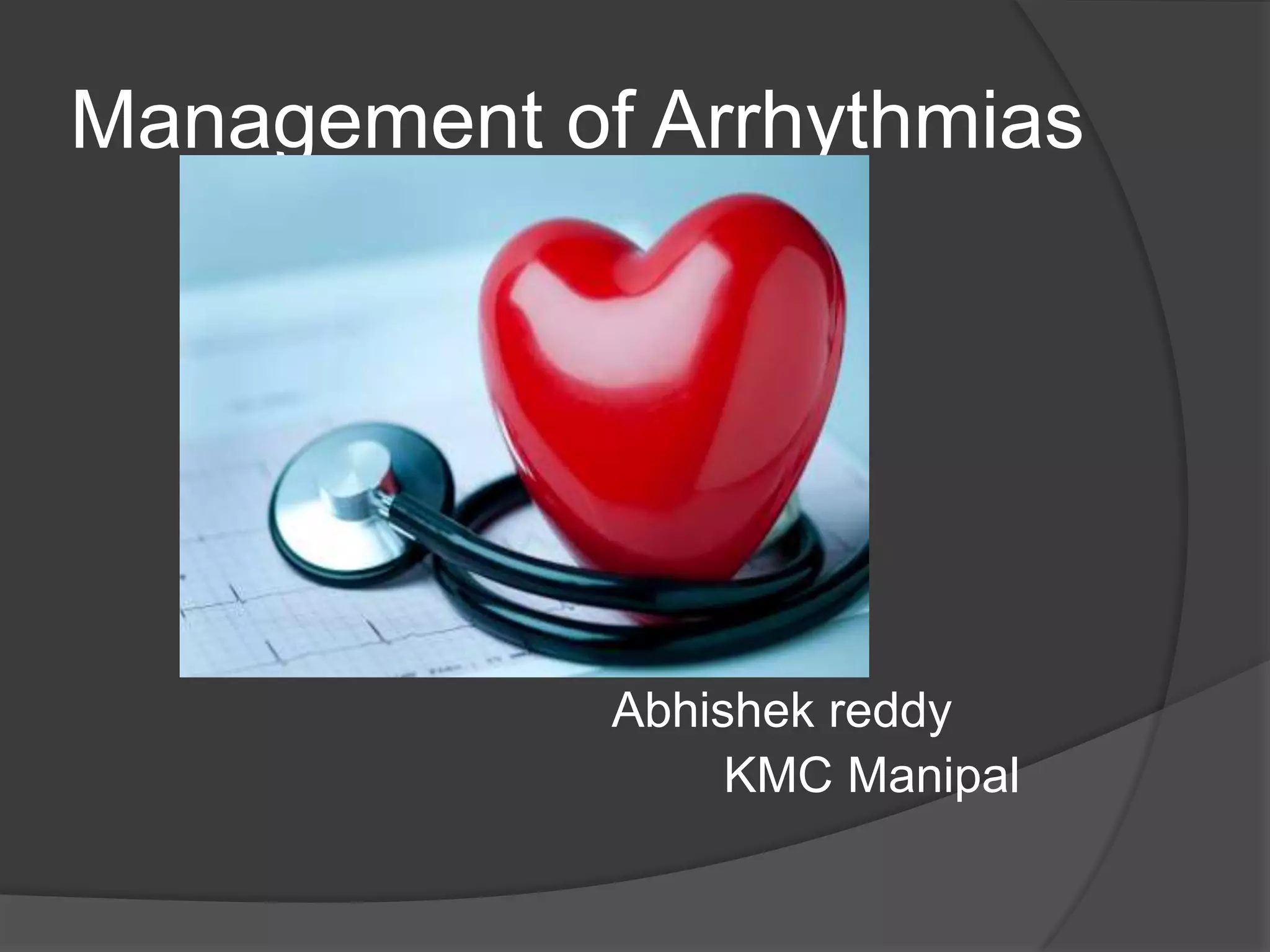 arrhythmia management | PPT