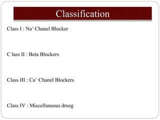 Antiarrhythmic agent | PPTX