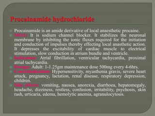 Antiarrhythmic drug | PPT