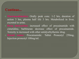 Antiarrhythmic drug | PPT