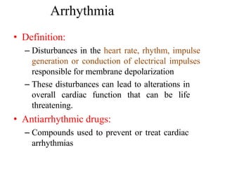 Antiarrhythmic drugs | PPTX