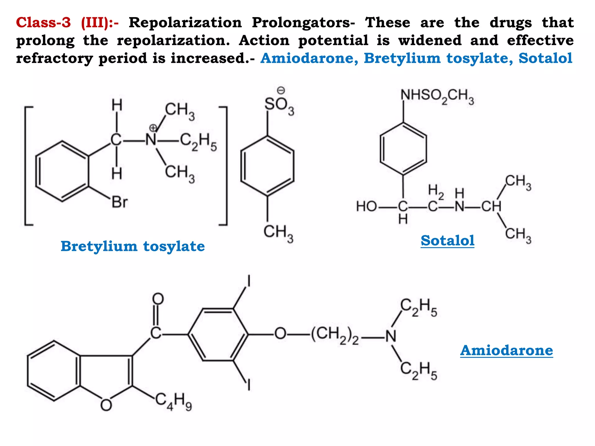 Antiarrhythmic drugs, Drugs used in arrhythmia | PPT