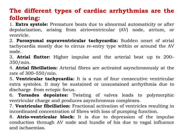 Antiarrhythmic drugs, Drugs used in arrhythmia | PPT