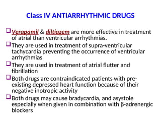 antiarrhthmic drugs for the management of most common disorders | PPT