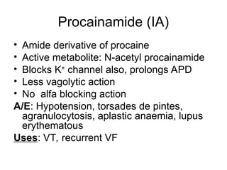 Antiarrhythmic drugs for medical students | PPT