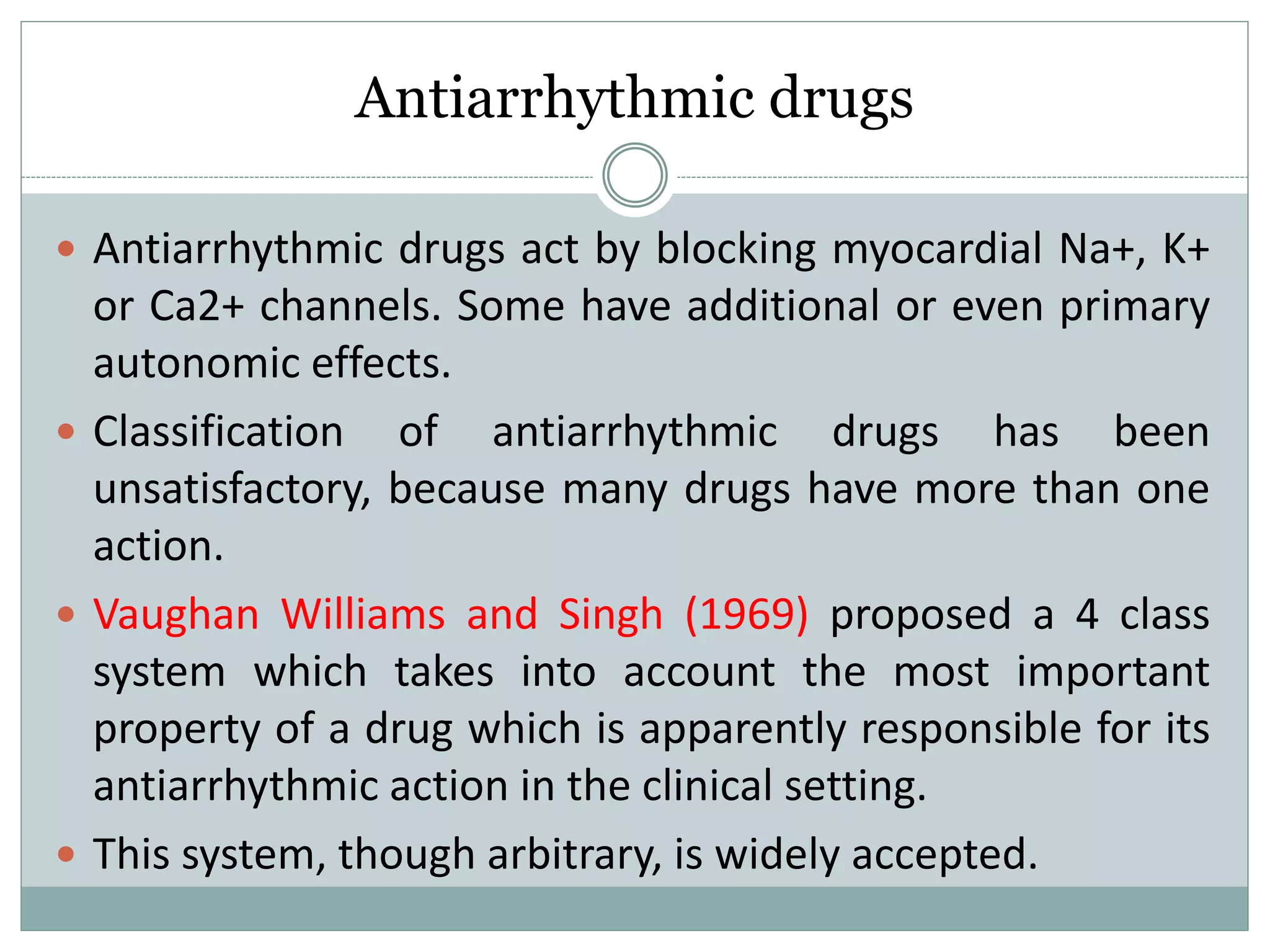 Antiarrhythmic drugs 01 | PPT