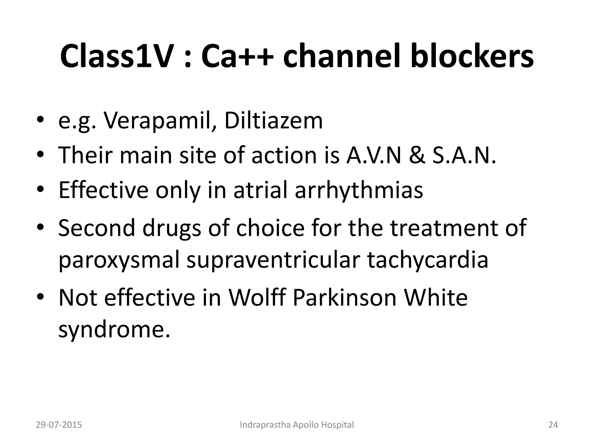 Antiarrhythmic drugs & Anaesthesia for Cardioversion | PPTX