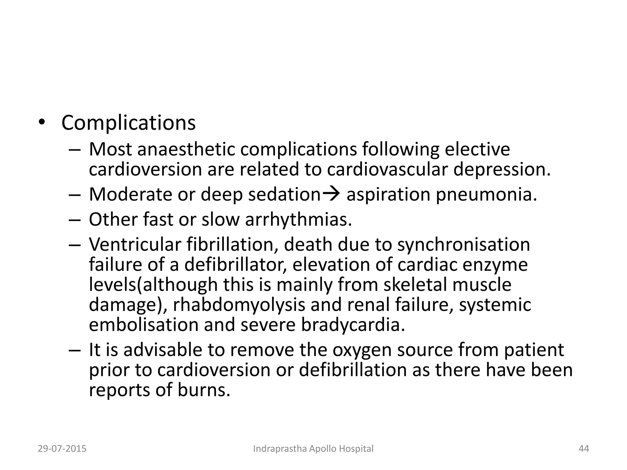 Antiarrhythmic drugs & Anaesthesia for Cardioversion | PPTX